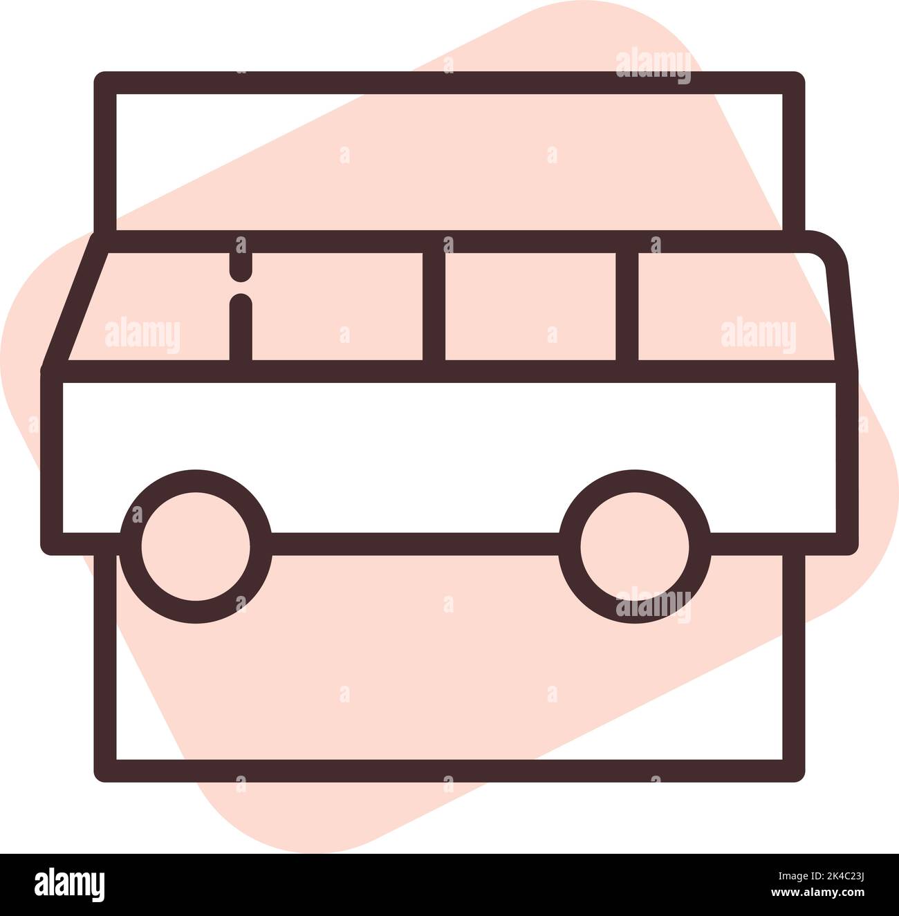 Warning sign bus stop, illustration, vector on white background Stock ...