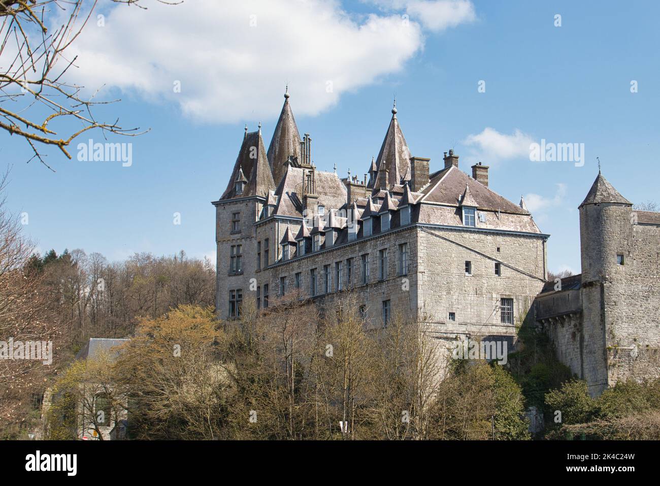 A medieval castle of the Count of Ursel in Durbuy, Belgium Stock Photo ...