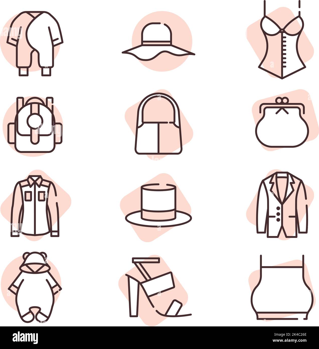 Wear me icon set, illustration, vector on white background Stock Vector ...