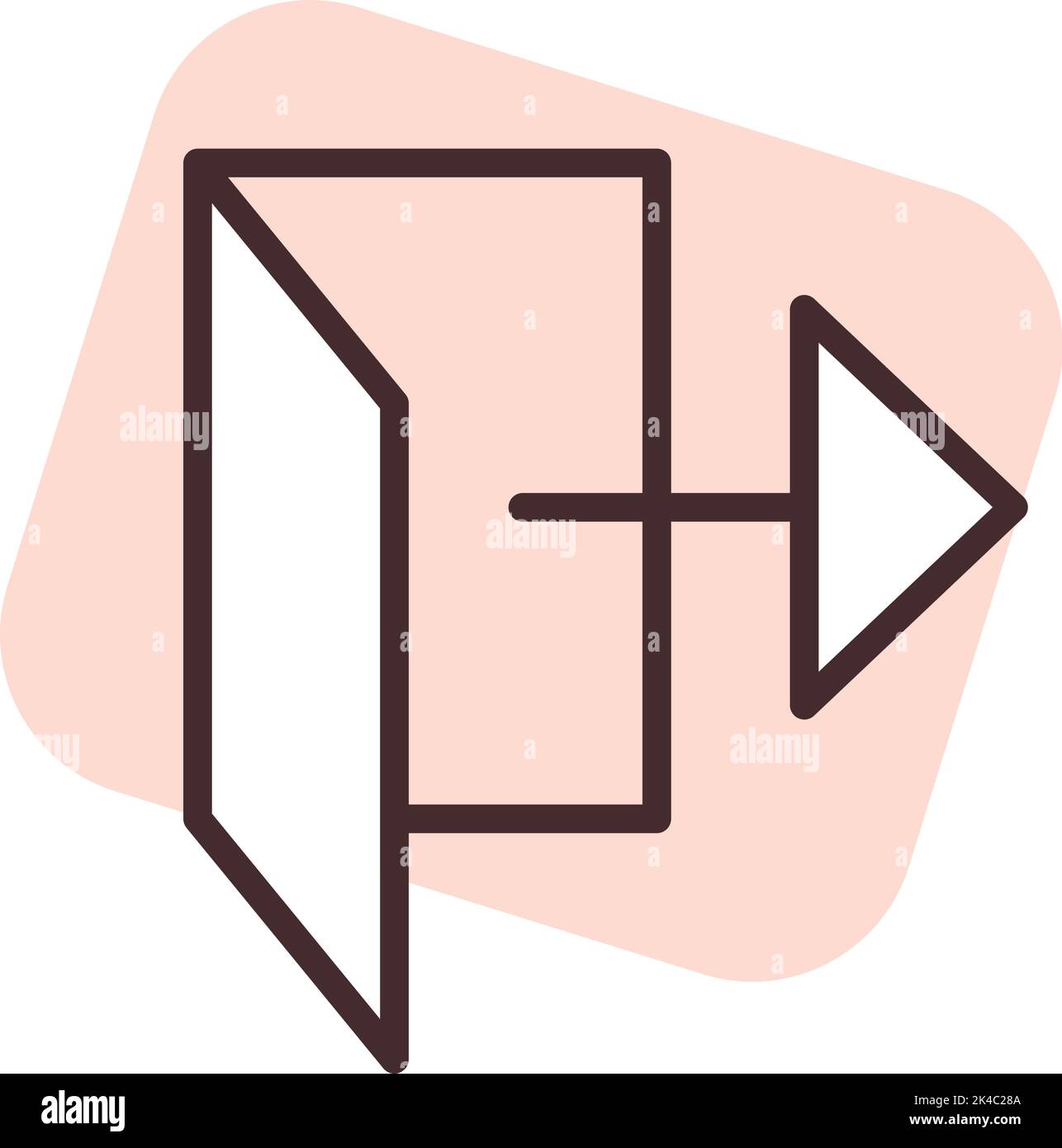 Ui Exit, illustration, vector on white background Stock Vector Image ...