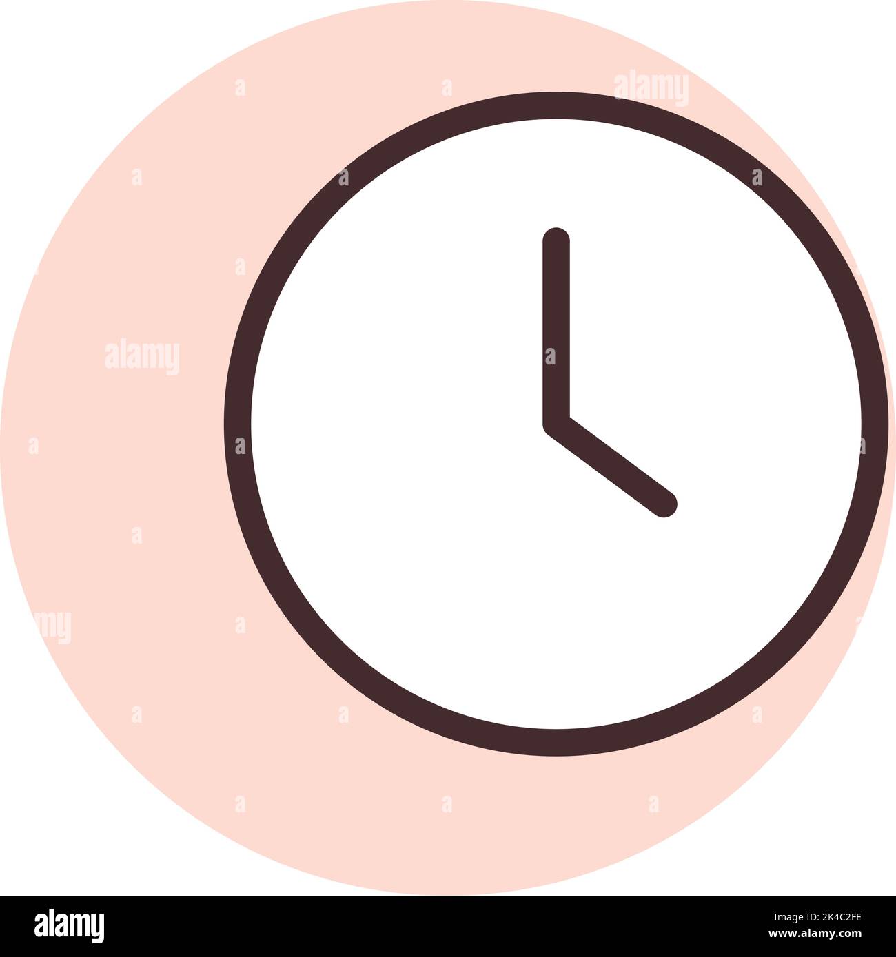 UI clock time, illustration, vector on white background Stock Vector ...