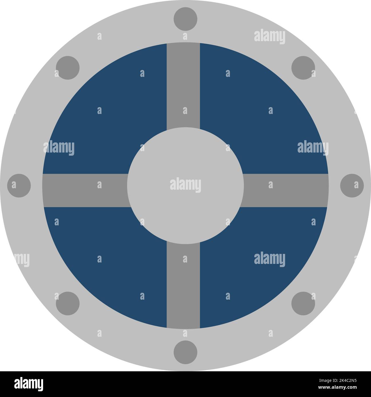 Viking shield, illustration, vector on white background Stock Vector ...