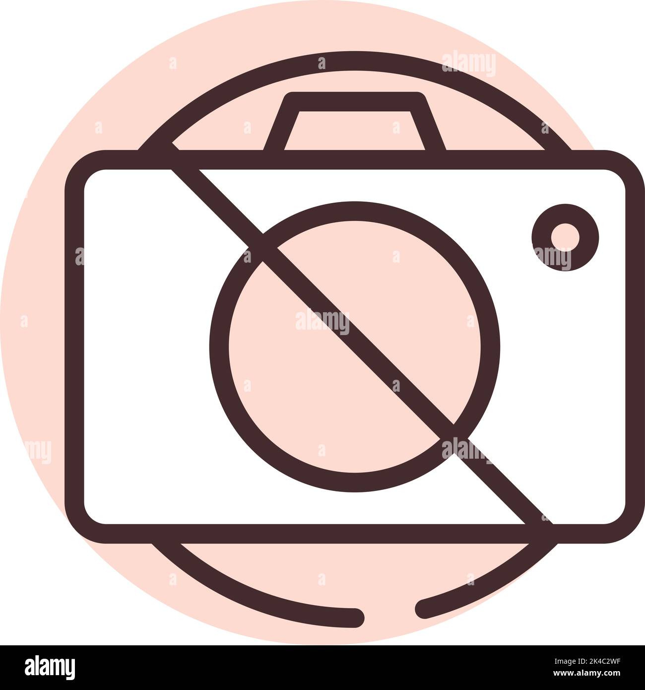 Warning sign no photo, illustration, vector on white background Stock ...