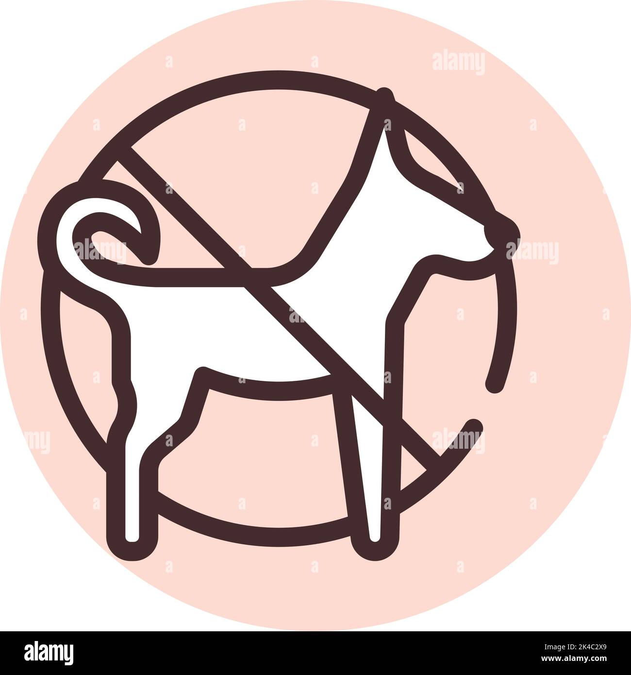 Warning sign no dogs, illustration, vector on white background Stock ...