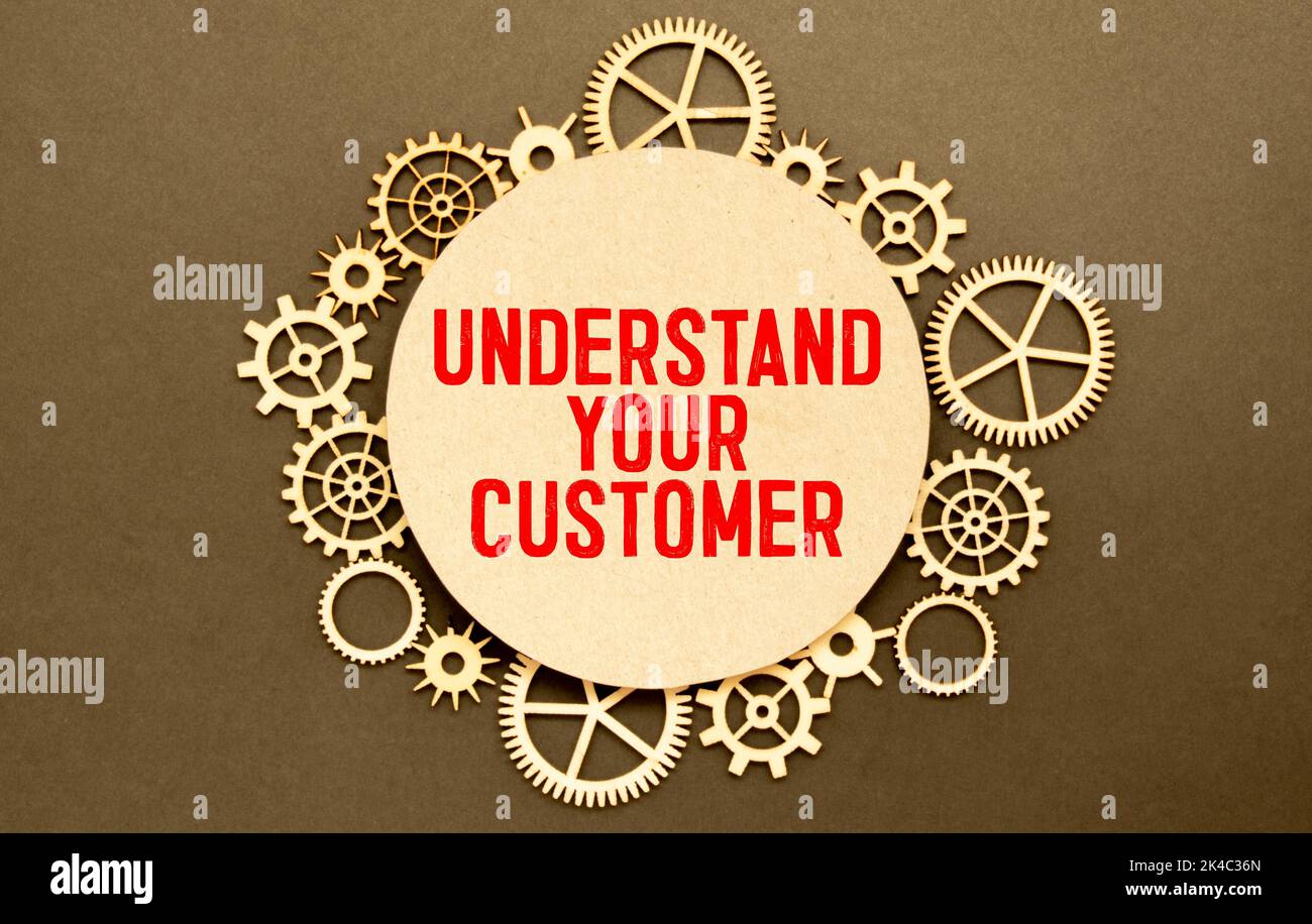 Business concept. Notebook with text UNDERSTAND YOUR CUSTOMER sheet of ...