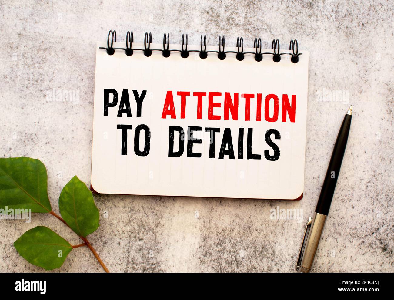 The phrase Attention To Detail in white text on a blackboard as a ...