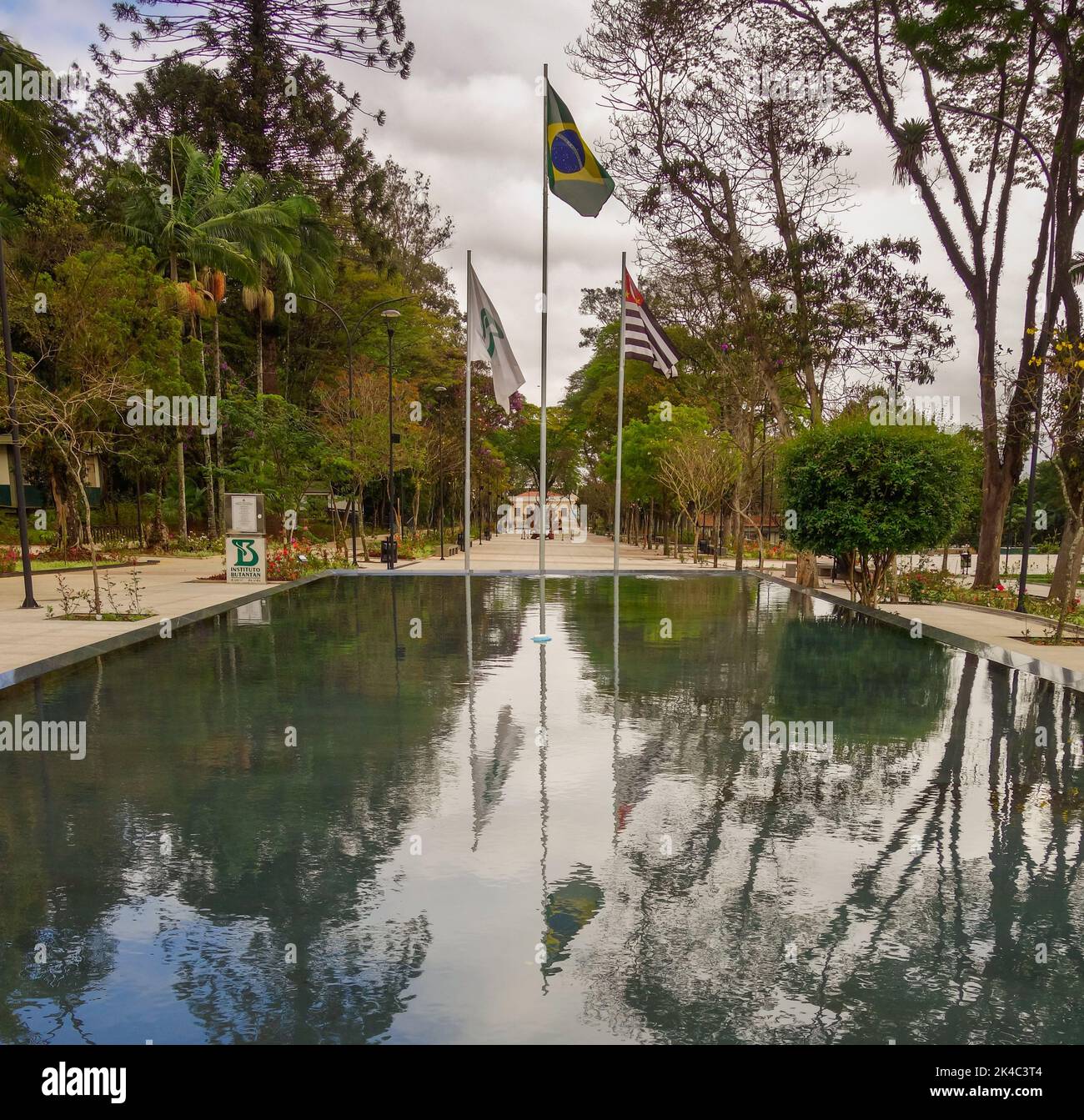 Instituto Butantan park in Sao Paulo, Brazil. Center of biomedical ...