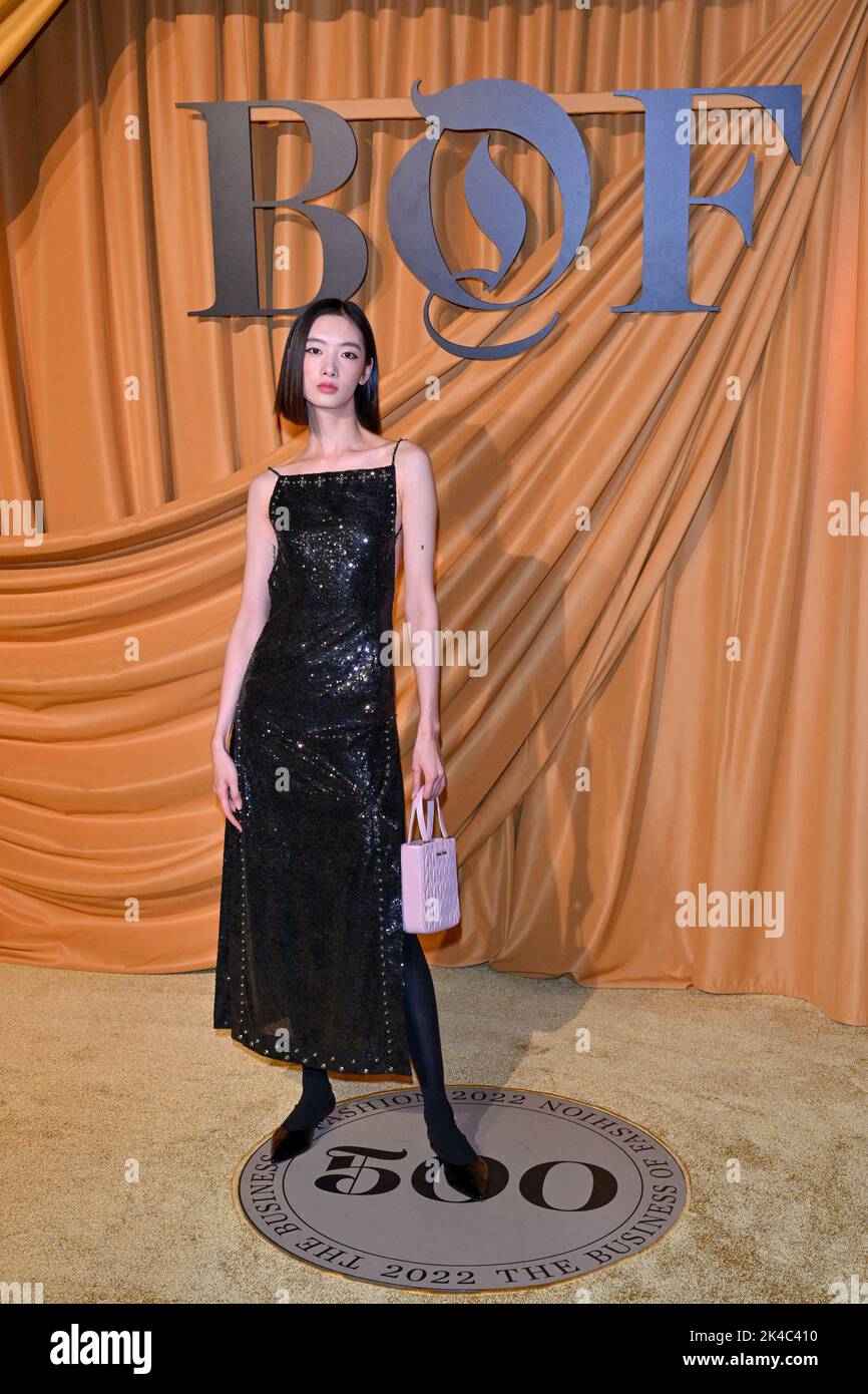 Guest attends the BoF500 gala during Paris Fashion Week in Paris ...