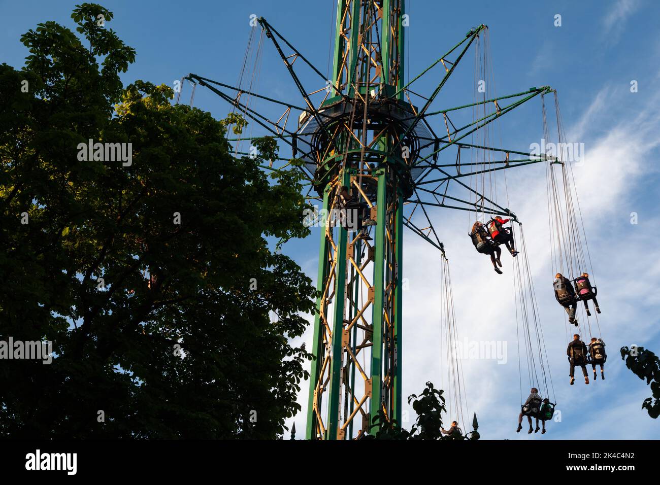 Tivoli Amusement Park gardens in Copenhagen, Denmark Stock Photo - Alamy
