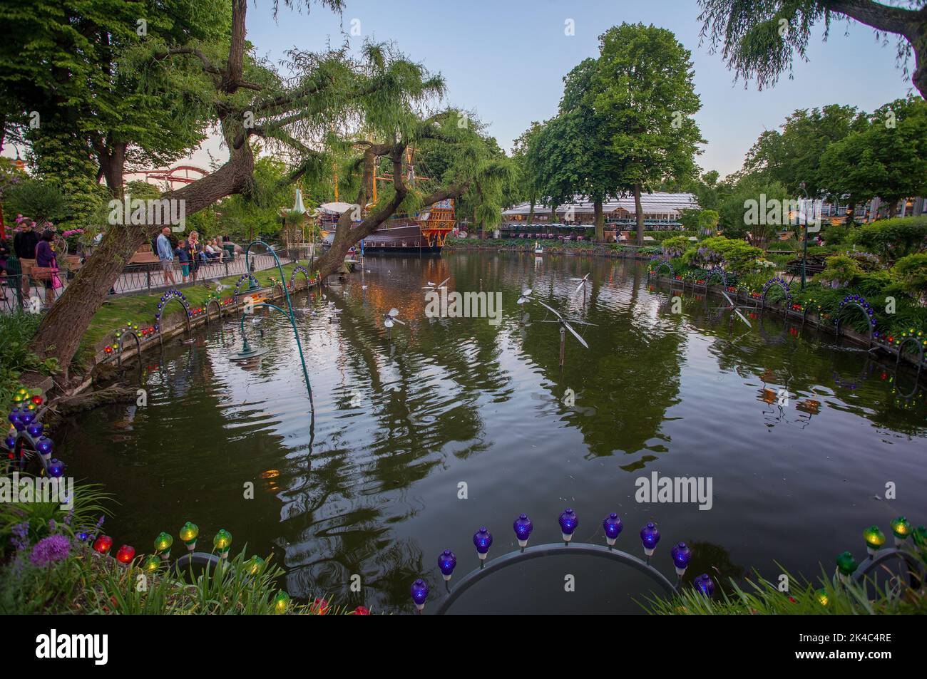 Tivoli gardens, amusement park in Copenhagen, Denmark Stock Photo - Alamy