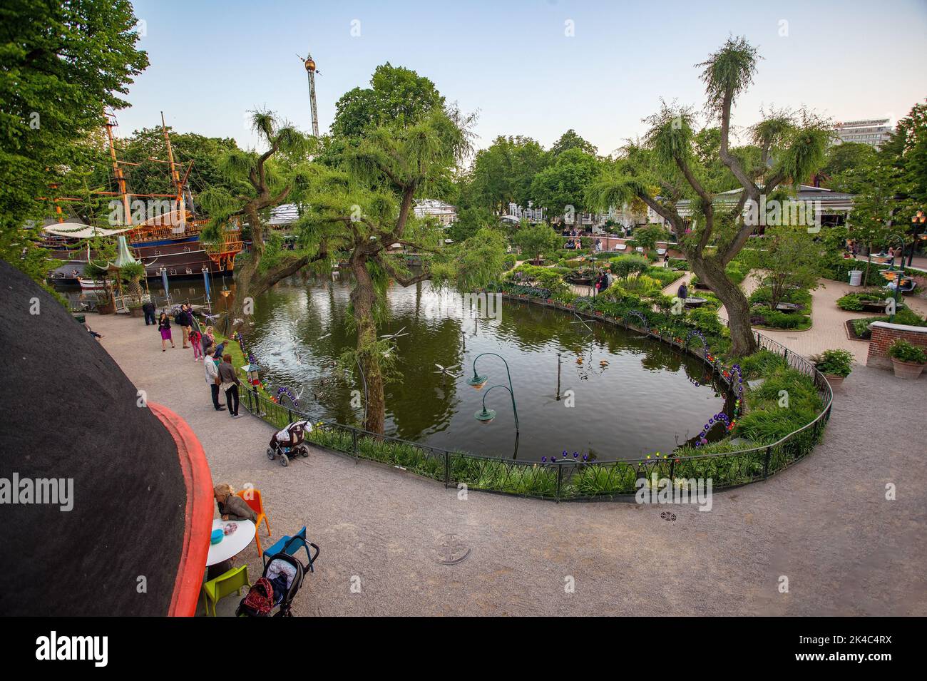Tivoli gardens, amusement park in Copenhagen, Denmark Stock Photo - Alamy