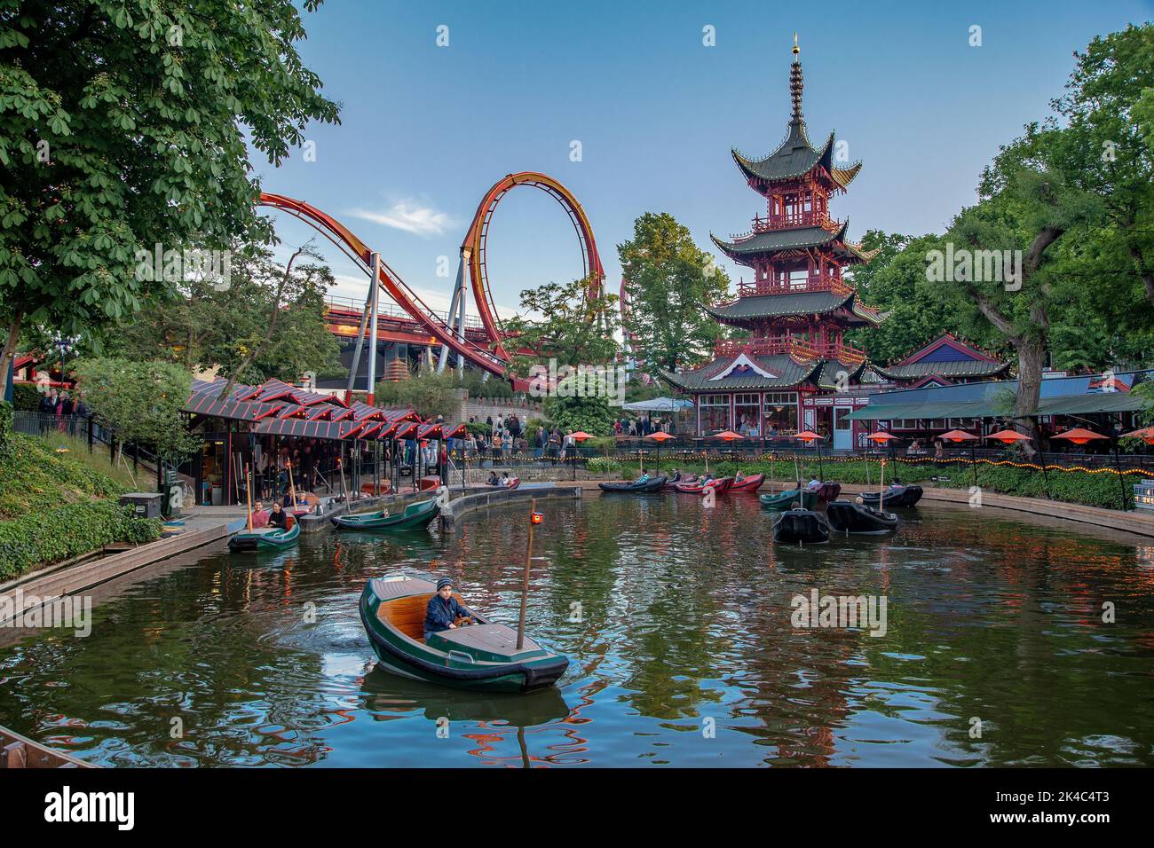 Tivoli Amusement Park gardens in Copenhagen, Denmark Stock Photo - Alamy