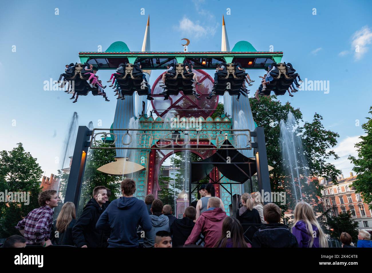 Tivoli Amusement Park gardens in Copenhagen, Denmark Stock Photo - Alamy
