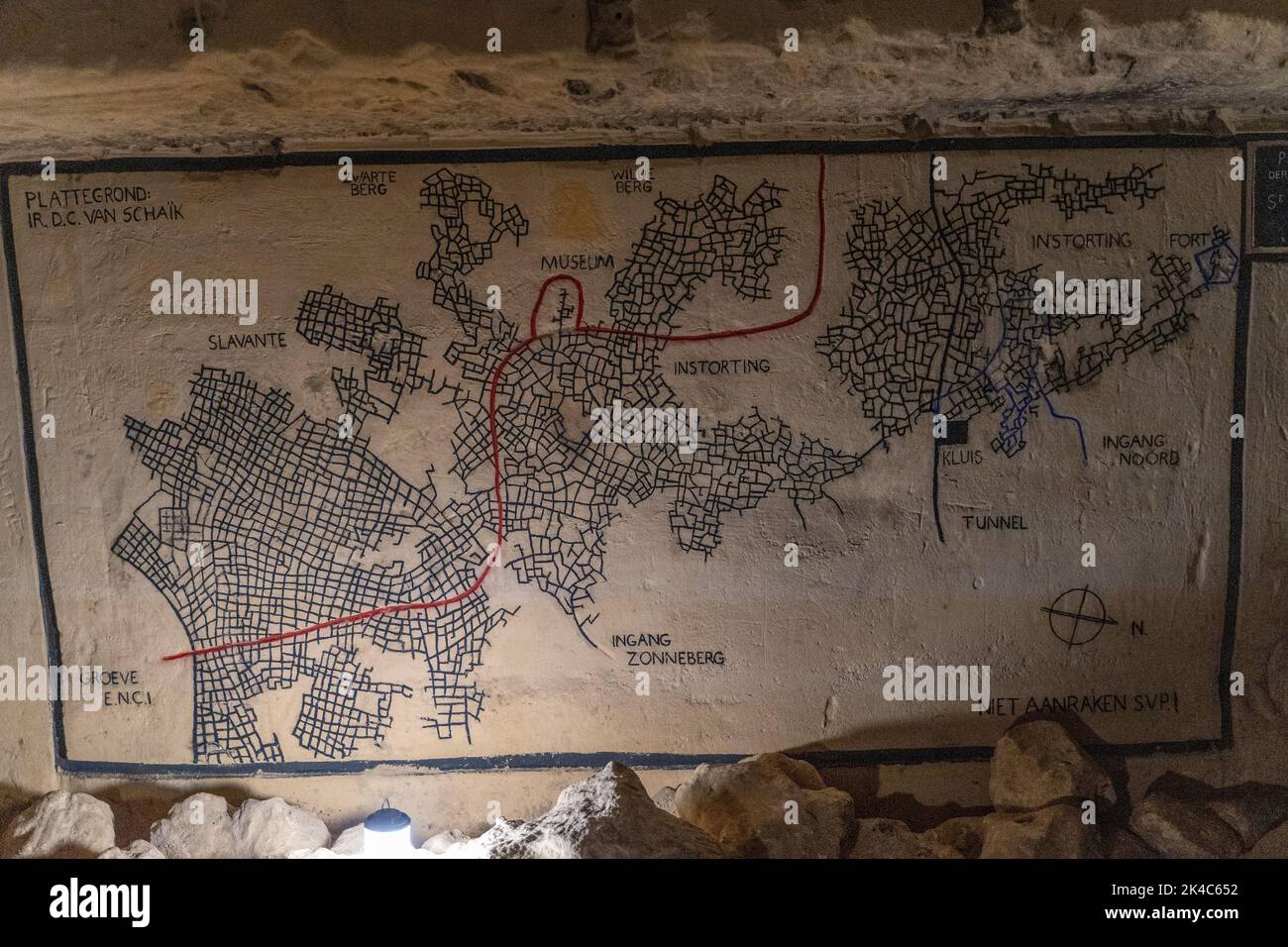 A map of the underground cave network in Maastricht Stock Photo - Alamy