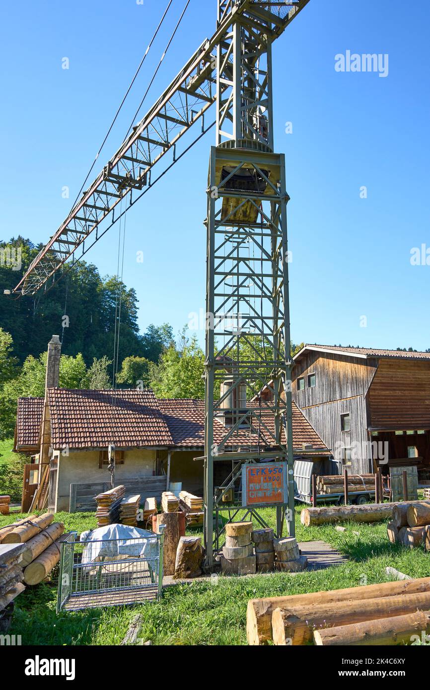 The outside area of a sawmill Stock Photo - Alamy