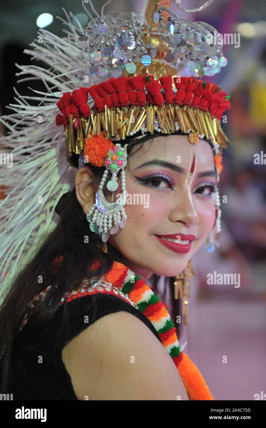 Sylhet, Bangladesh. 29th Sep, 2022. A girl Dancer takes part during ...