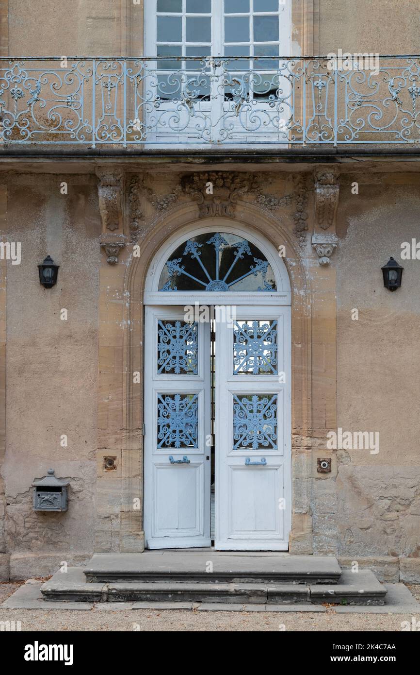The front door of Martragny castle in Normandy, France Stock Photo - Alamy
