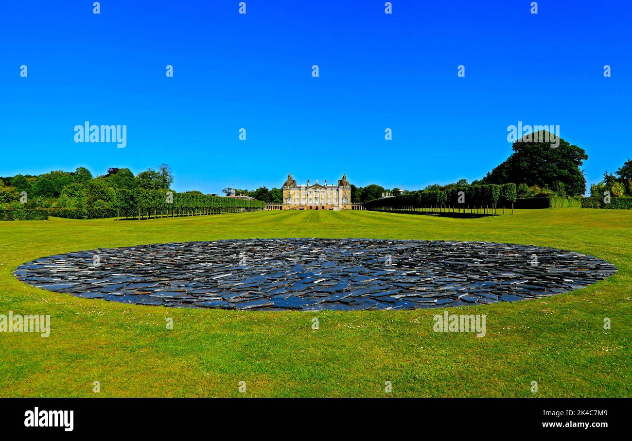 Full Moon Circle sculpture, by Richard Long. Houghton Hall, Norfolk ...