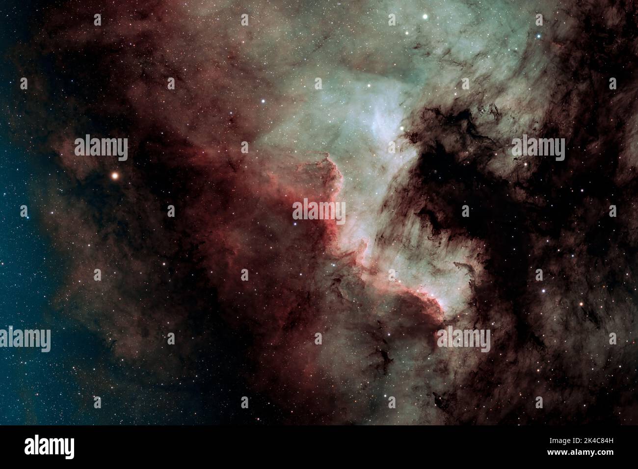 A beautiful astrophotography shot of a starry nebula milky way in the ...