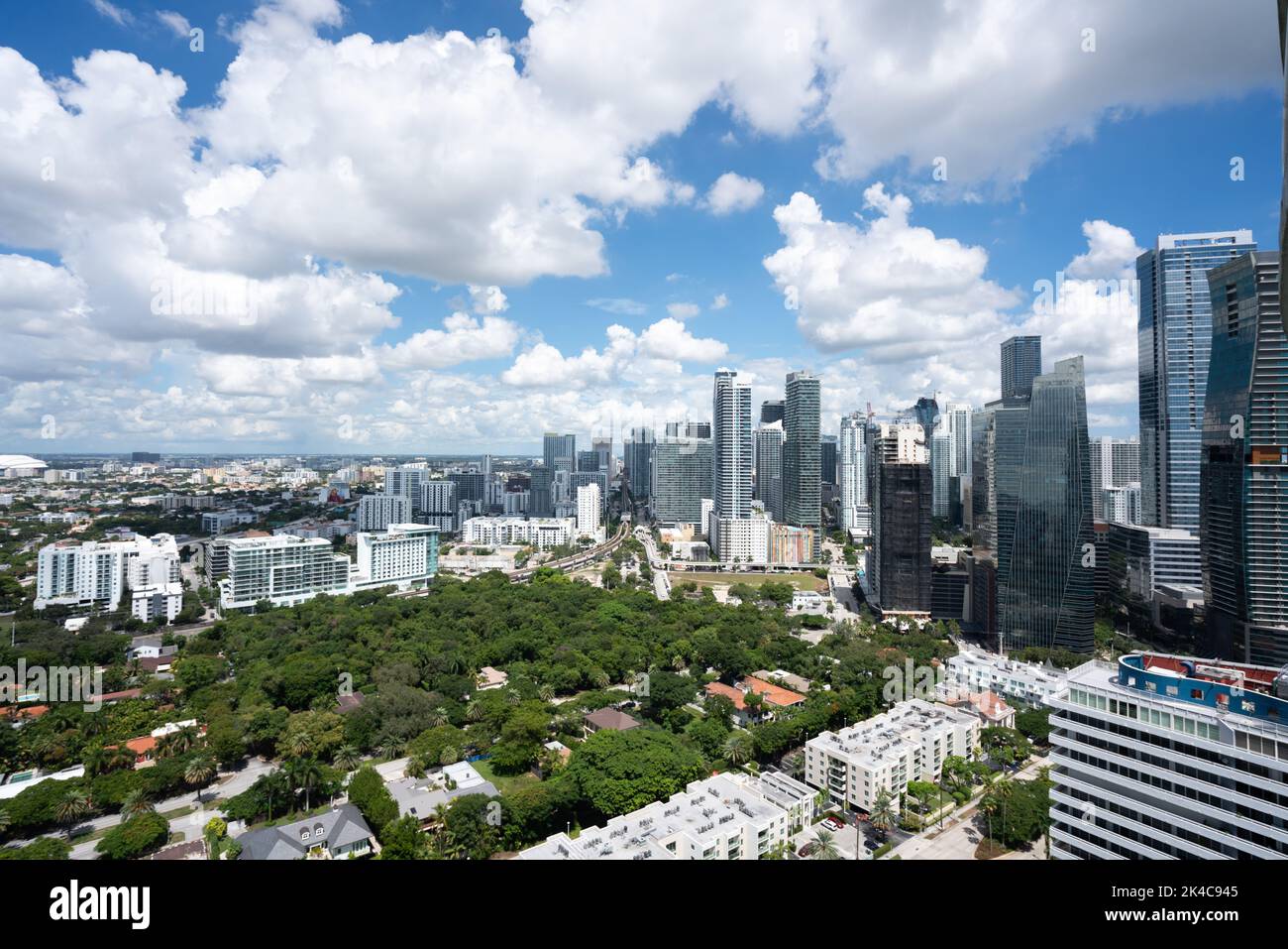 View of Downtown Brickell Skyline in South Florida Miami aria Stock ...