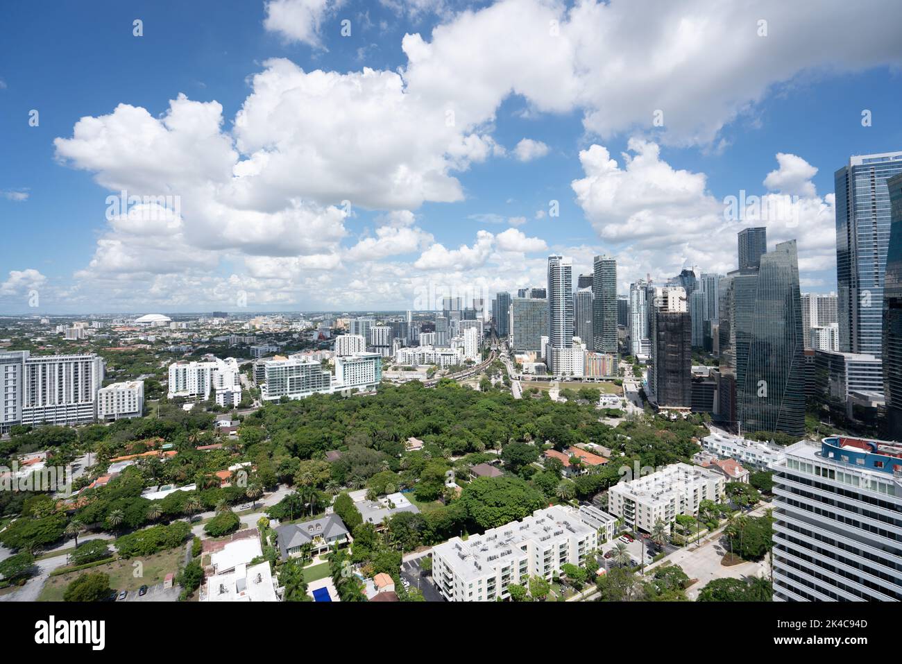 View of Downtown Brickell Skyline in South Florida Miami aria Stock ...