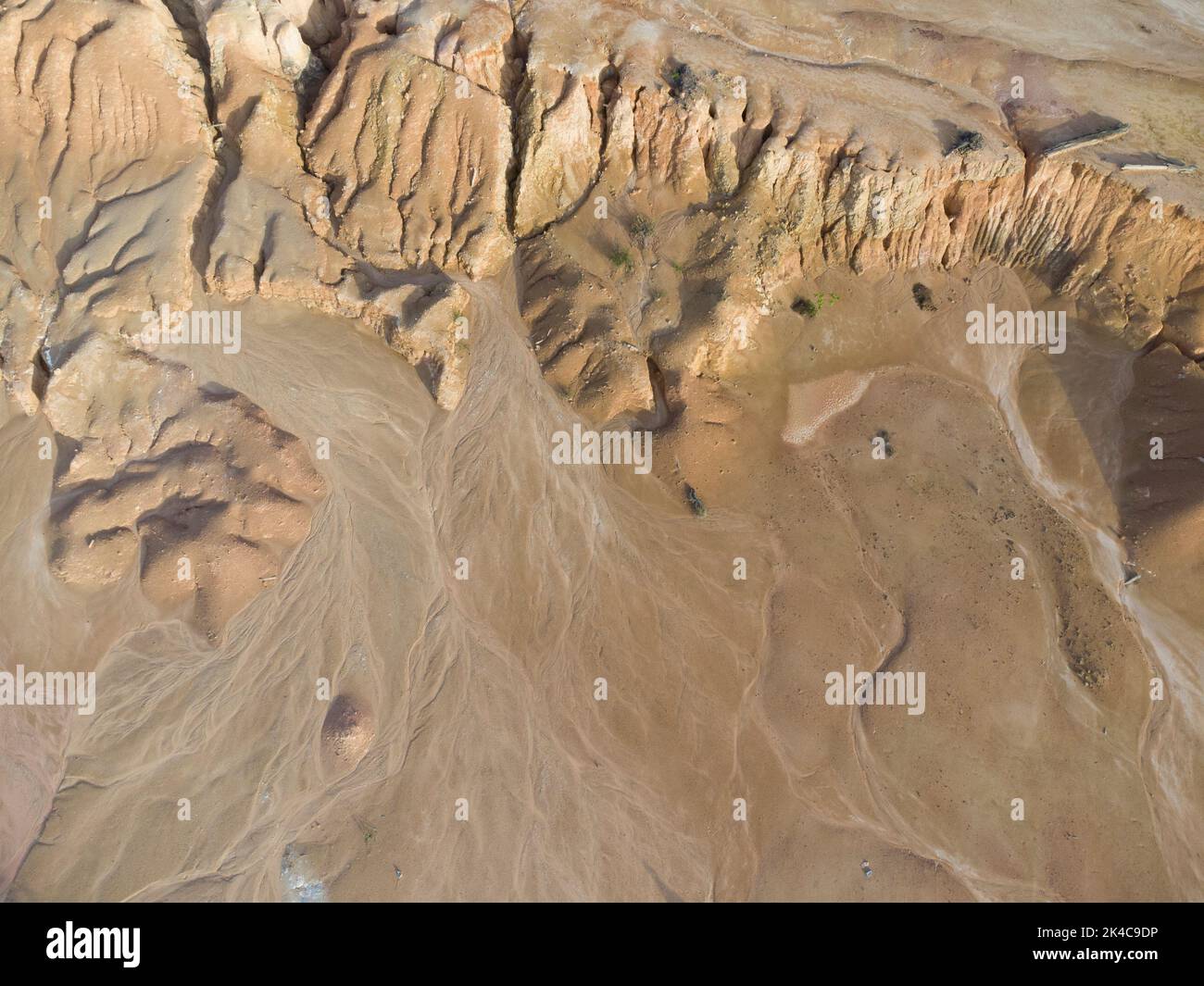 aerial scene of the barren land due to soil mining activity Stock Photo ...