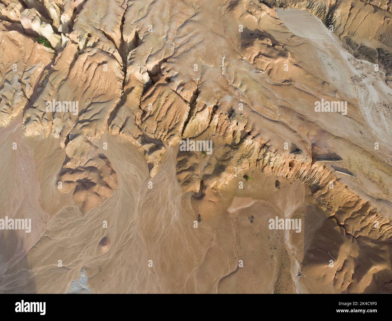 aerial scene of the barren land due to soil mining activity Stock Photo ...