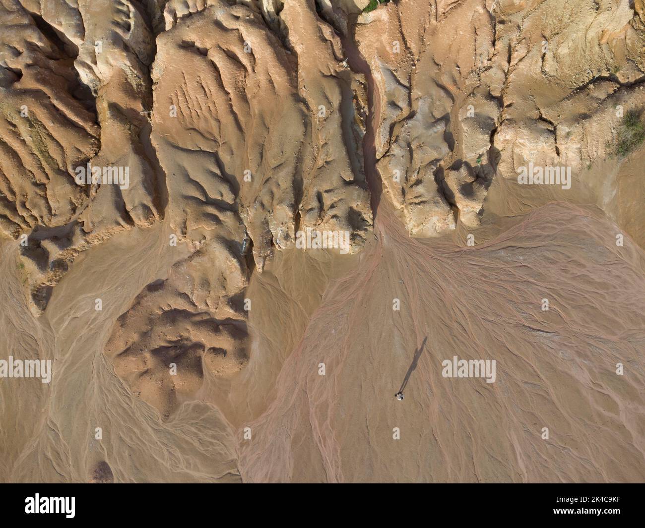 aerial scene of the barren land due to soil mining activity Stock Photo ...