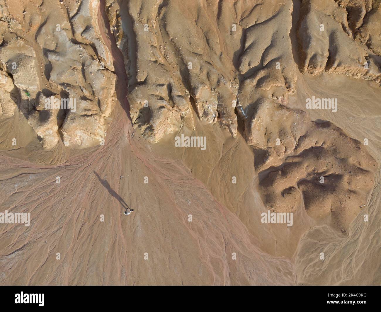 aerial scene of the barren land due to soil mining activity Stock Photo ...