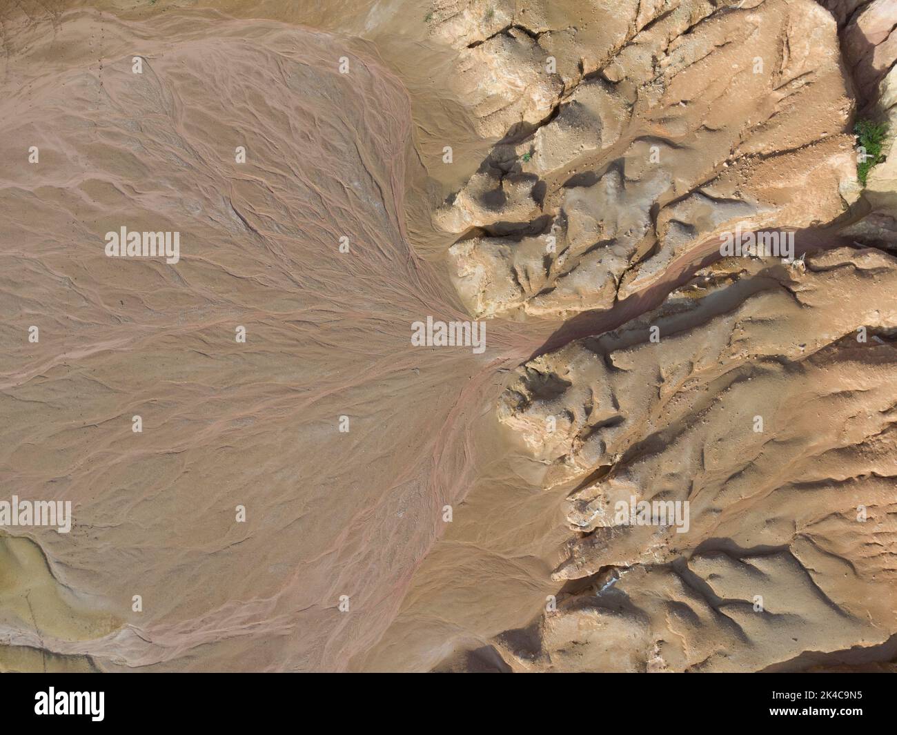 aerial scene of the barren land due to soil mining activity Stock Photo ...