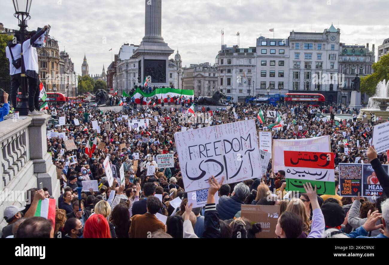 London, England, UK. 1st Oct, 2022. Thousands of Iranians and other ...
