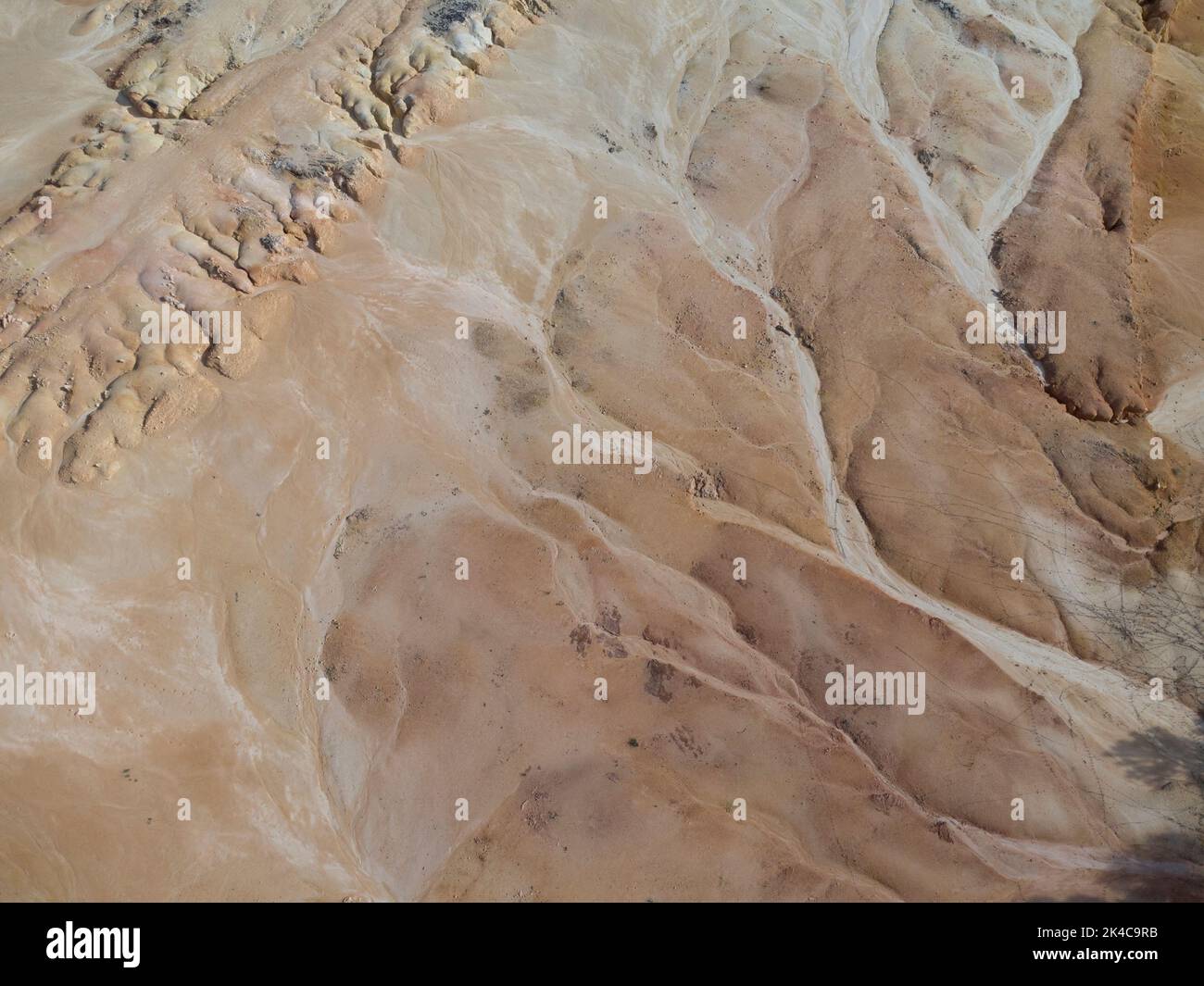 aerial scene of the barren land due to soil mining activity Stock Photo ...