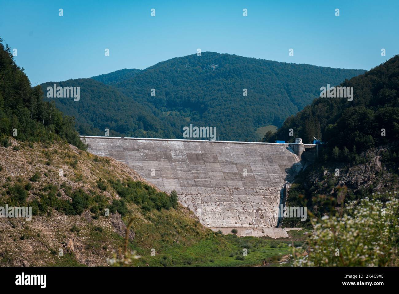 A beautiful view of Lesu Ursului dam, Bihor county, Romania Stock Photo ...