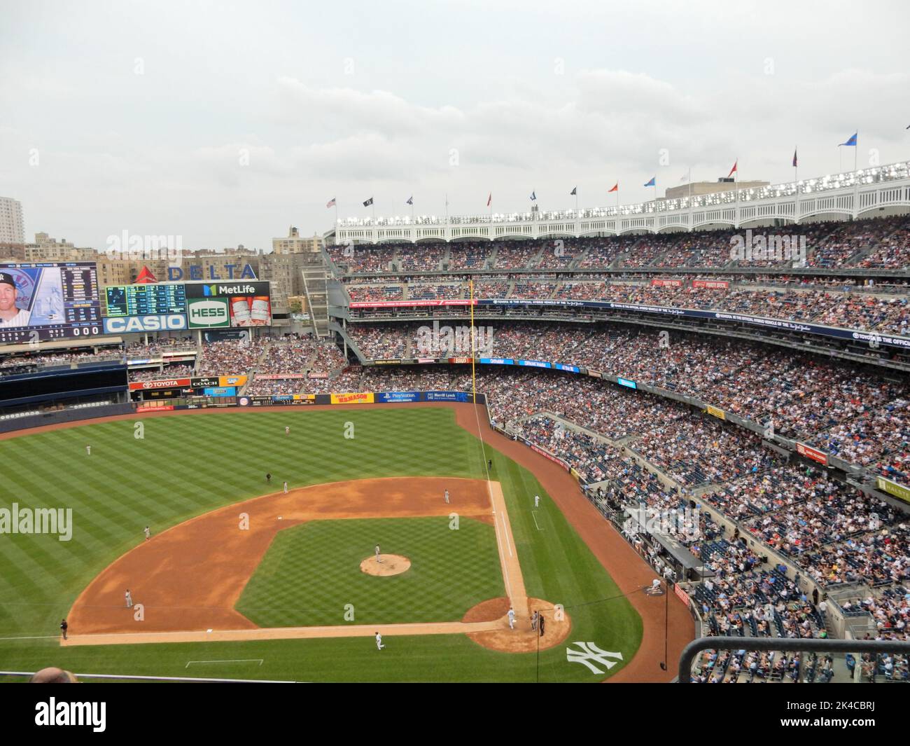 An aerial view of the New York Yankees Stadium in in New York City, USA ...