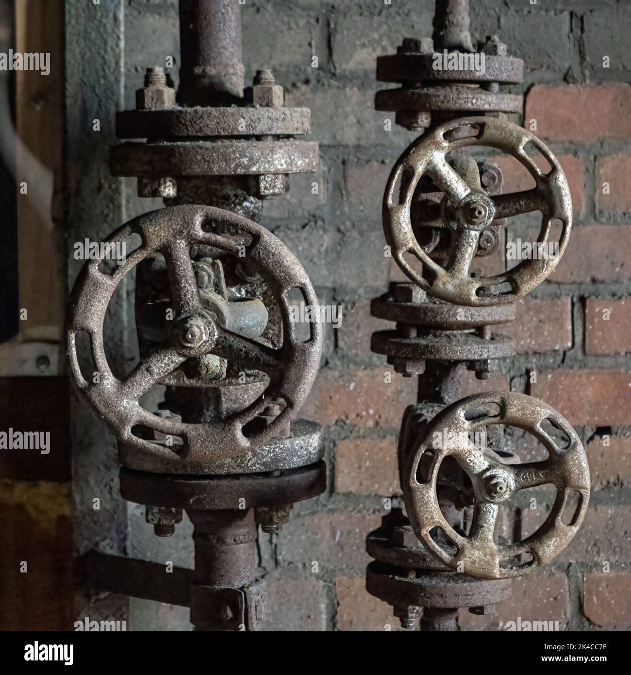 Rusty details of valves and pipes Stock Photo - Alamy