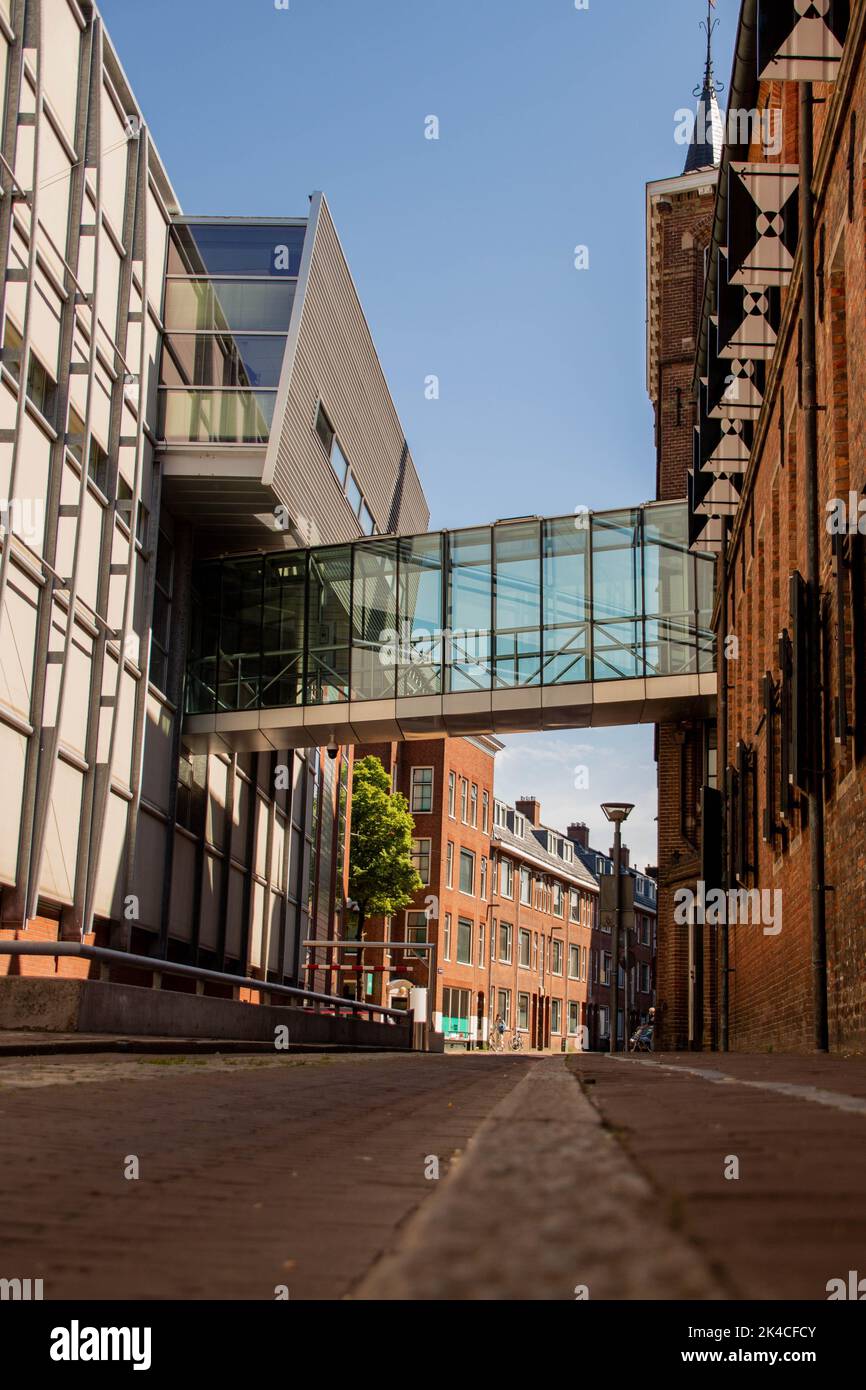 A vertical shot of the beautiful architecture in the center of the city ...