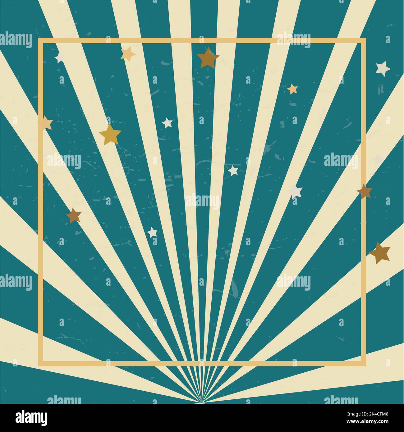 Multiple gold and white stars over green and cream stripes. colour and ...