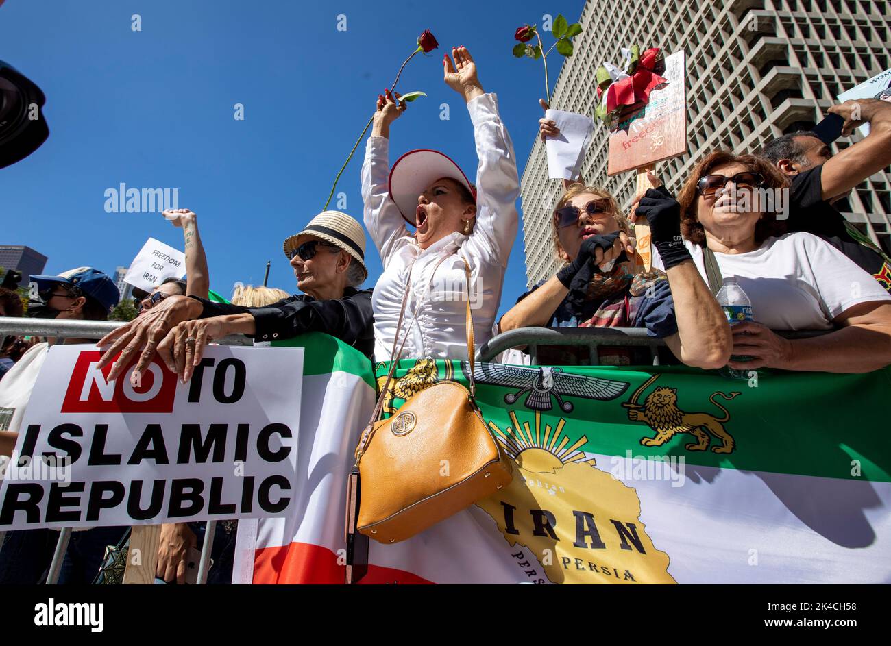 Los Angeles, California, USA. 1st Oct, 2022. Rose Mehr (center) was ...