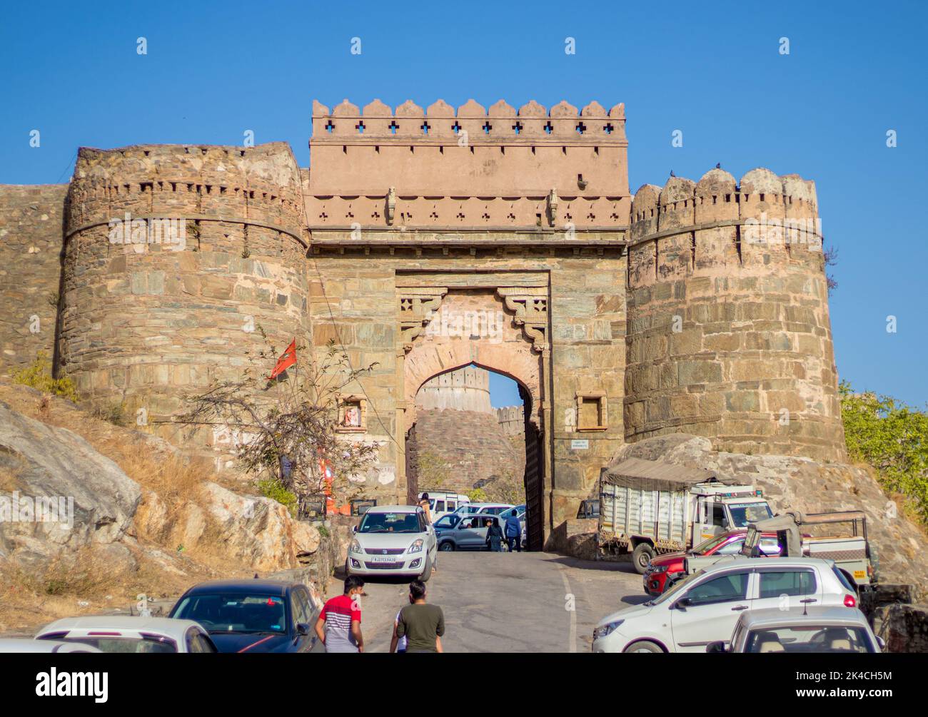 The entrance of Kumbhal fort in India Stock Photo - Alamy