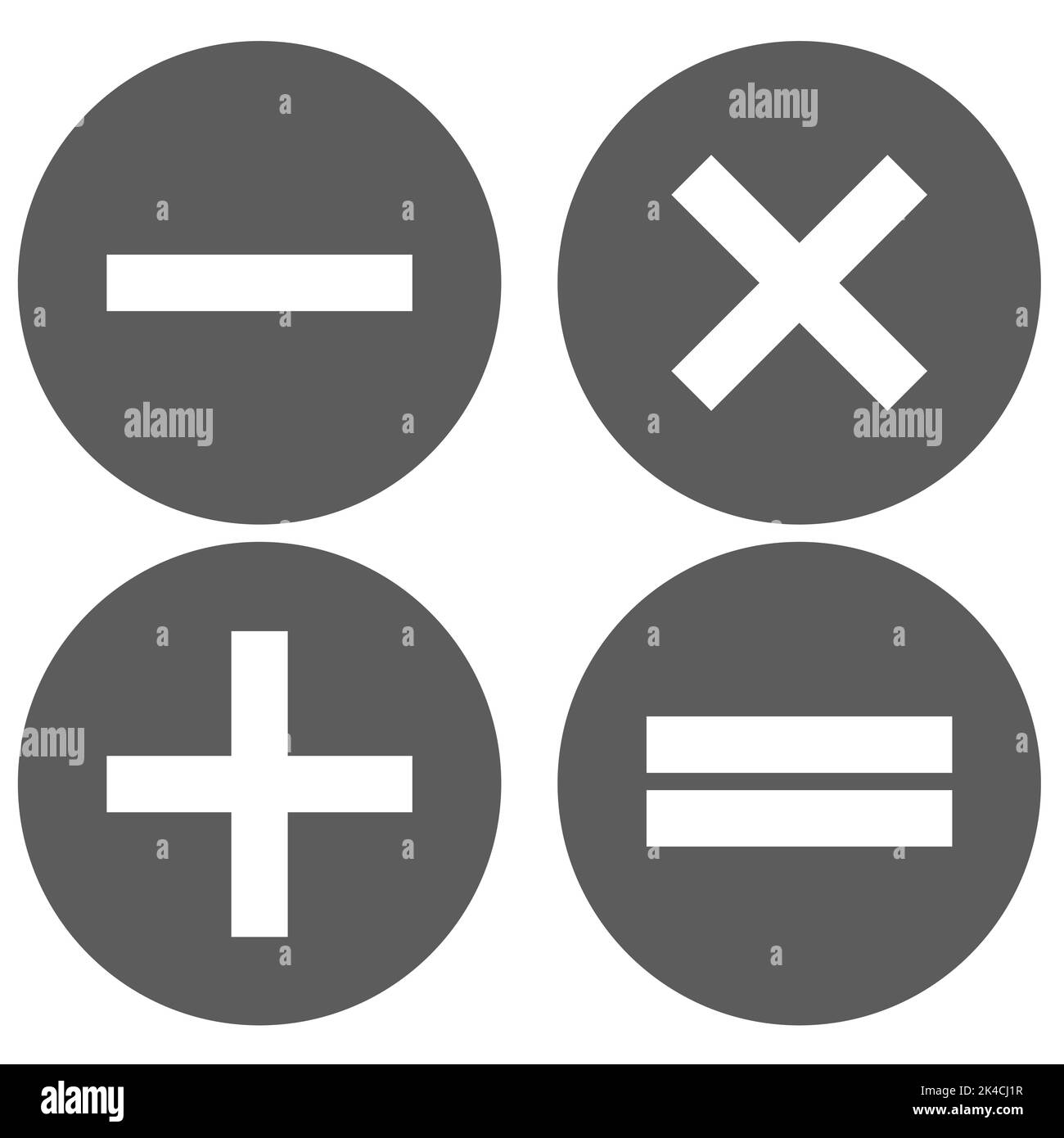 A minimalistic arithmetic icon design on a white background Stock ...