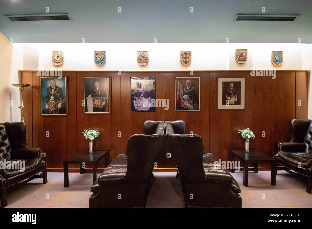 Madrid, Madrid, Spain. 30th Sep, 2022. Portraits of Freemasons in the ...