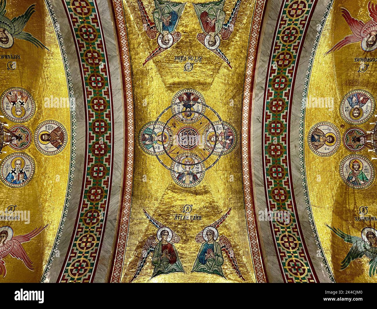 Architecture inside magnificent biggest Orthodox Church temple Saint ...