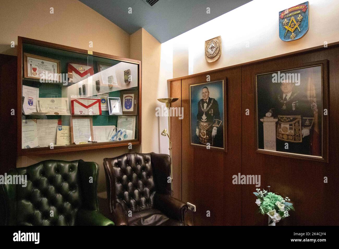 Madrid, Madrid, Spain. 30th Sep, 2022. Portraits of Freemasons in the ...