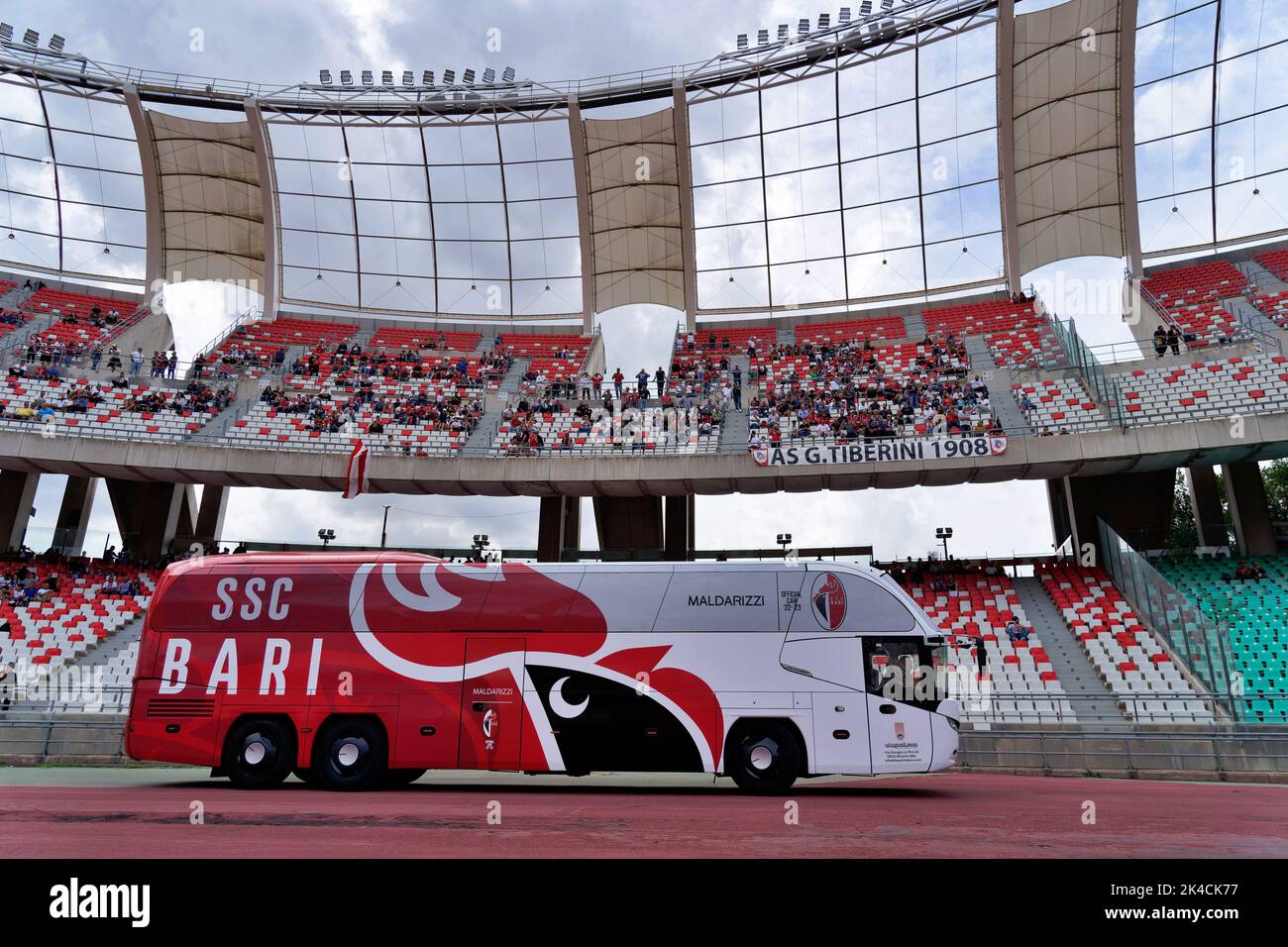 Bari, Italy. 01st Oct, 2022. the bus of the SSC Bari during SSC Bari vs ...
