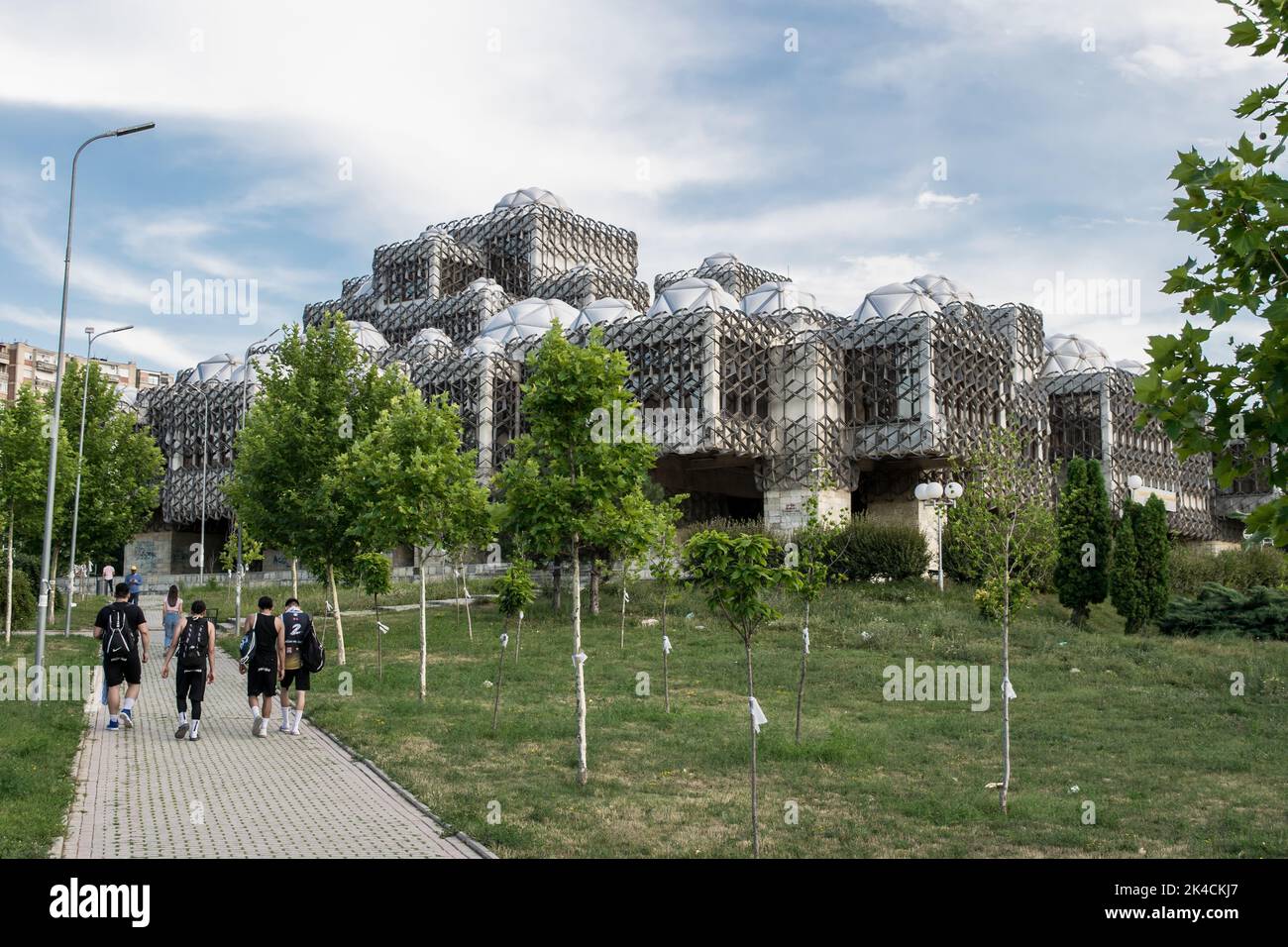The National Library of Kosovo, in the city of Pristina, built in ...