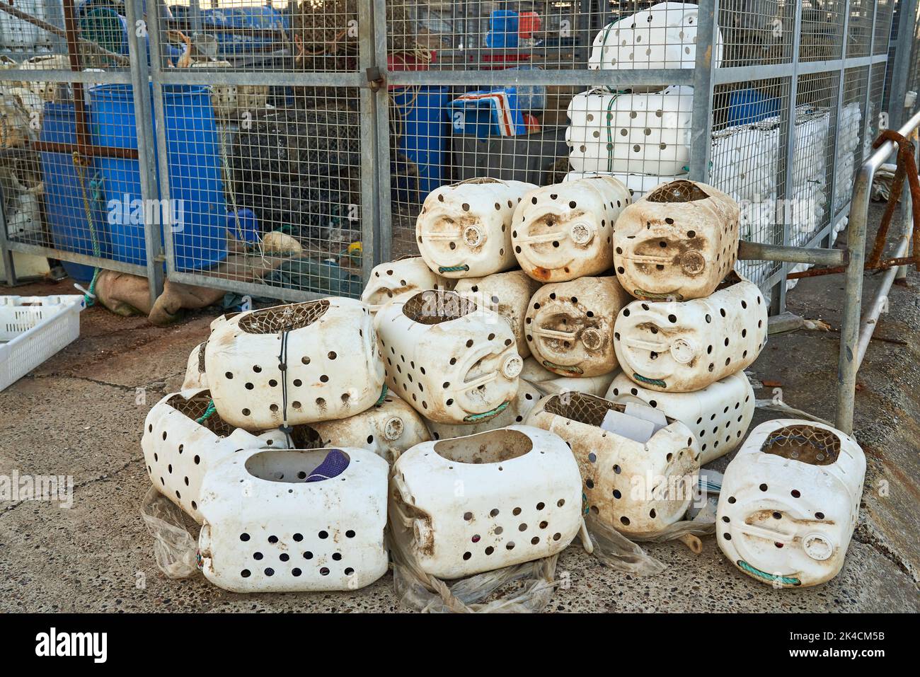 The pots used for catching crabs at the sea Stock Photo - Alamy
