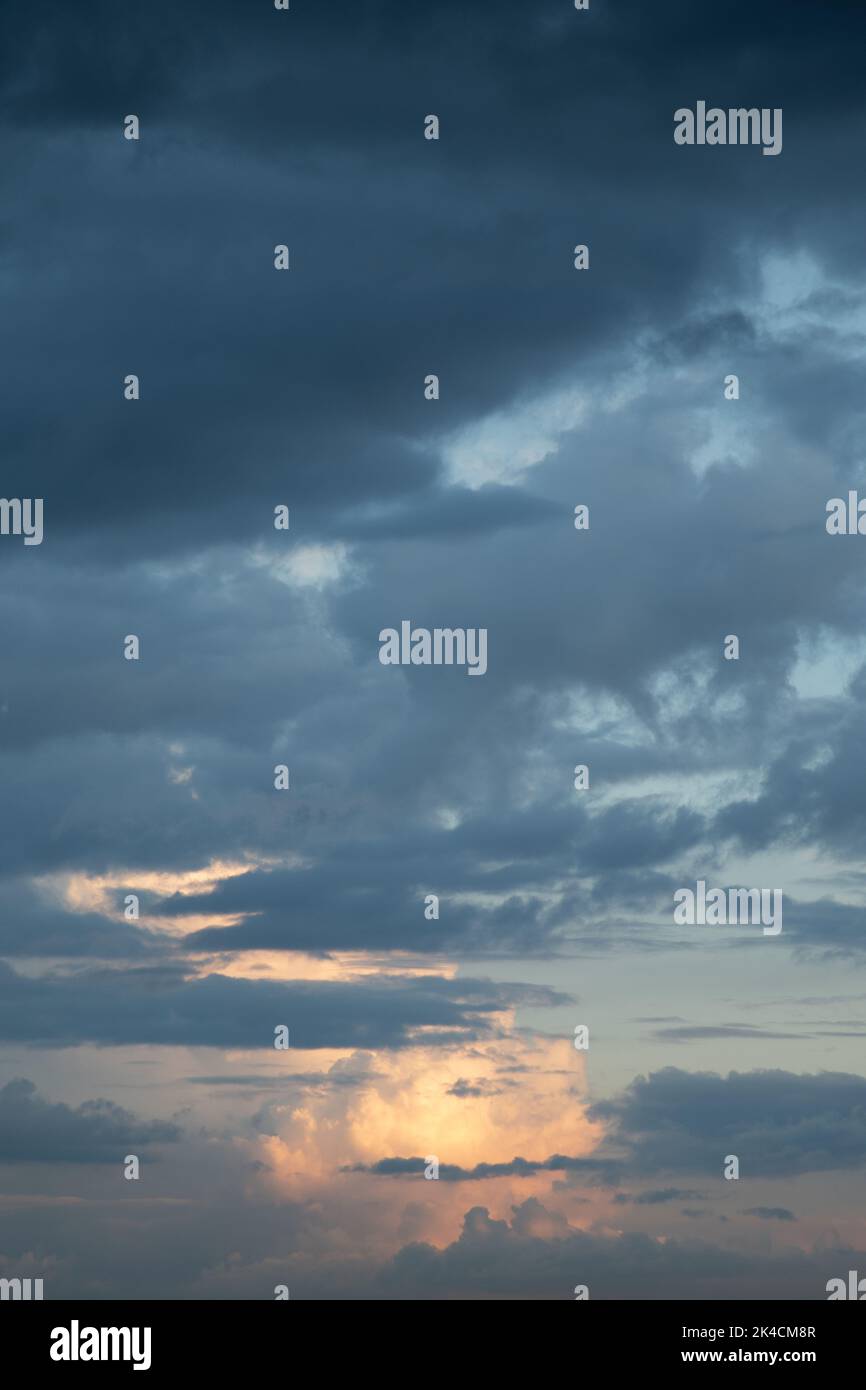 Real sunset sky with beautiful light clouds. Huge permissions Stock ...