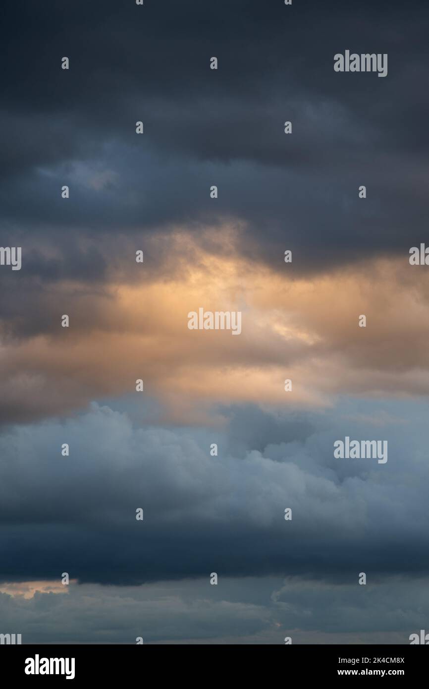 Real sunset sky with beautiful light clouds. Huge permissions Stock ...