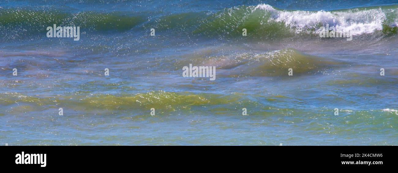 wild waves roll and crash on Lake Michigan in Michigan USA Stock Photo ...