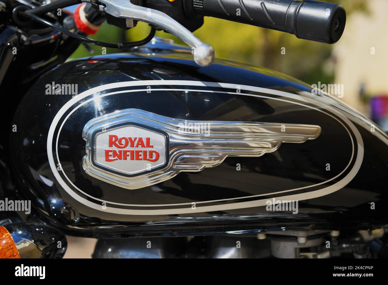 2017 Royal Enfield Bullet 500 motorcycle Stock Photo - Alamy